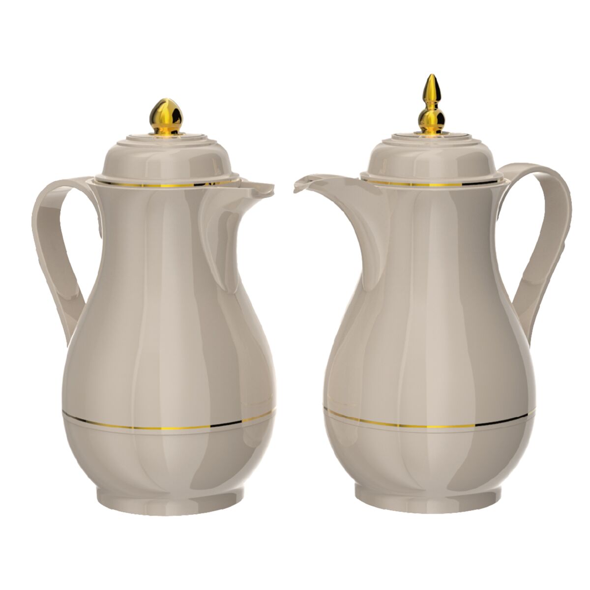 Bien Servi 2-Piece High Quality Plastic Body Vacuum Flask Set Beige 1 ...