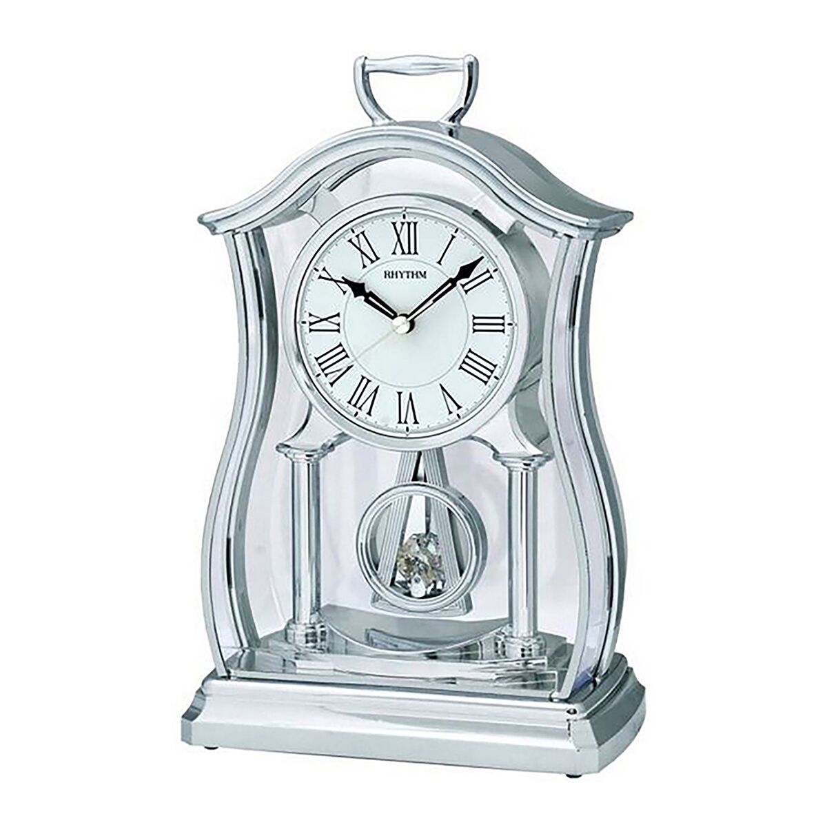 Rhythm Decorative Sleek Contemporary Motion Stylish Mantel Table Clock ...