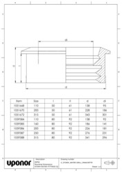 IQ DAGVATTEN ANBORRNINGSRING 250/276 L80mm SBR | Uponor