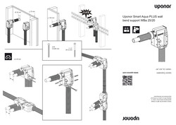 Uponor Smart Aqua PLUS Väggbockfixtur WB 25/20 | Uponor