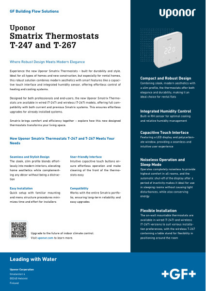 Smatrix gulvvarme termostat | Uponor