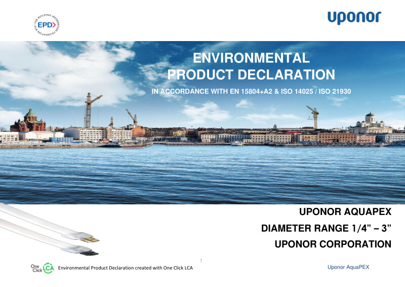 Environmental product declarations | Uponor