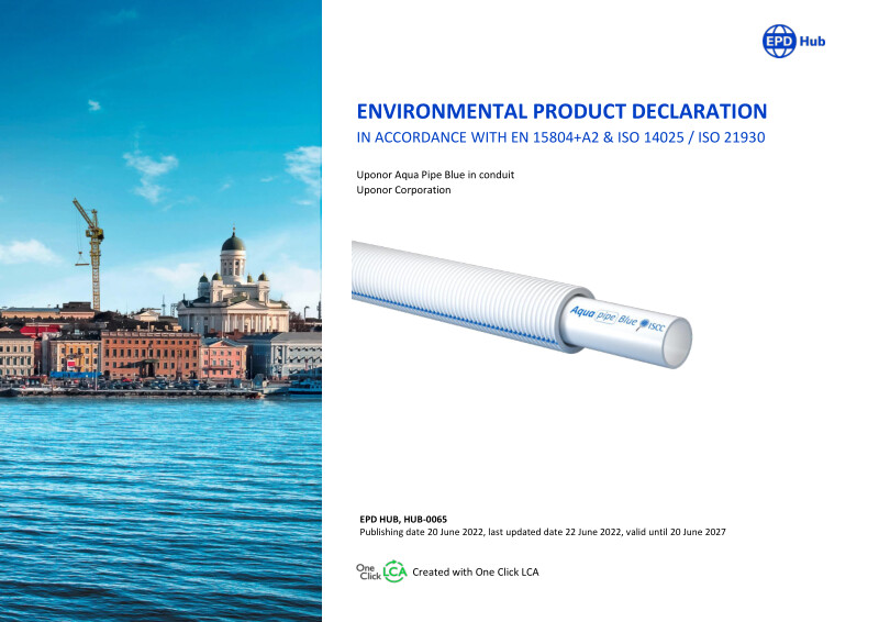 Sustainable bio based Blue pex pipes | Uponor | Uponor