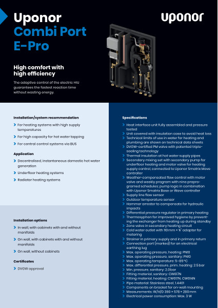 Electronic heat interface unit | Uponor