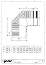 IQ STORM WATER BEND 1000 90 DEG BLACK PP | Uponor