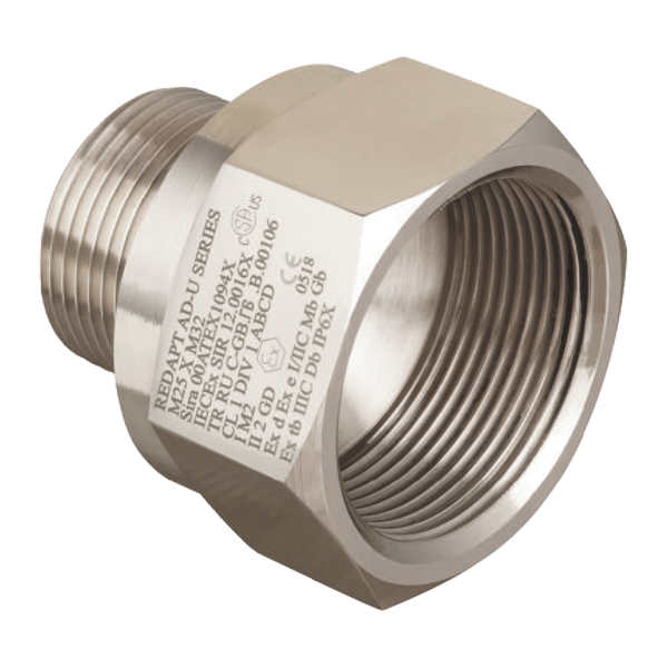 Redapt ATEX adapters Nickel plated NPT - NPT