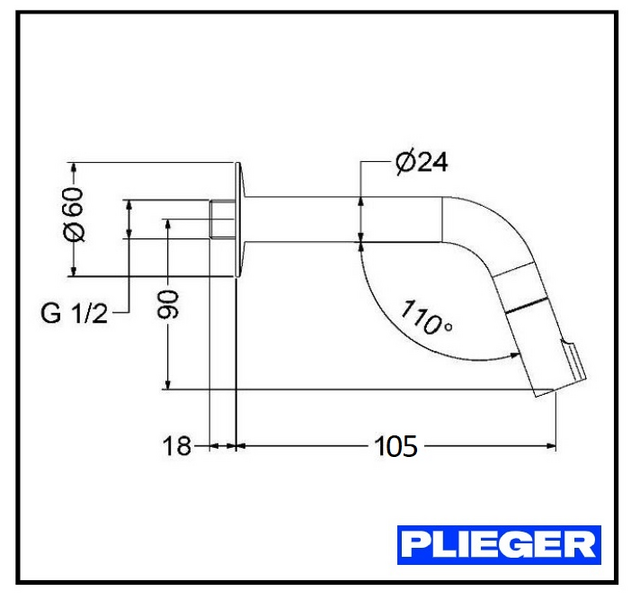 Toiletkraan wandmontage bediening uitloop | Toiletkranen | Kranen ...