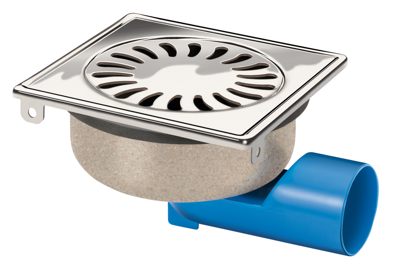 vloerput in hoogte verstelbaar, 360° draaibaar met RVS rooster | Doucheputten | Afvoermaterialen ...