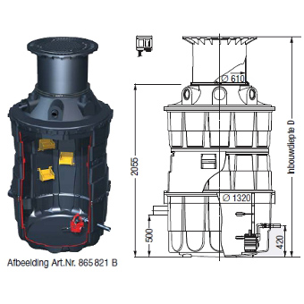 pompstation m. enkele pomp KTP1000 en vlotter v. aardinbouw | Pompen ...