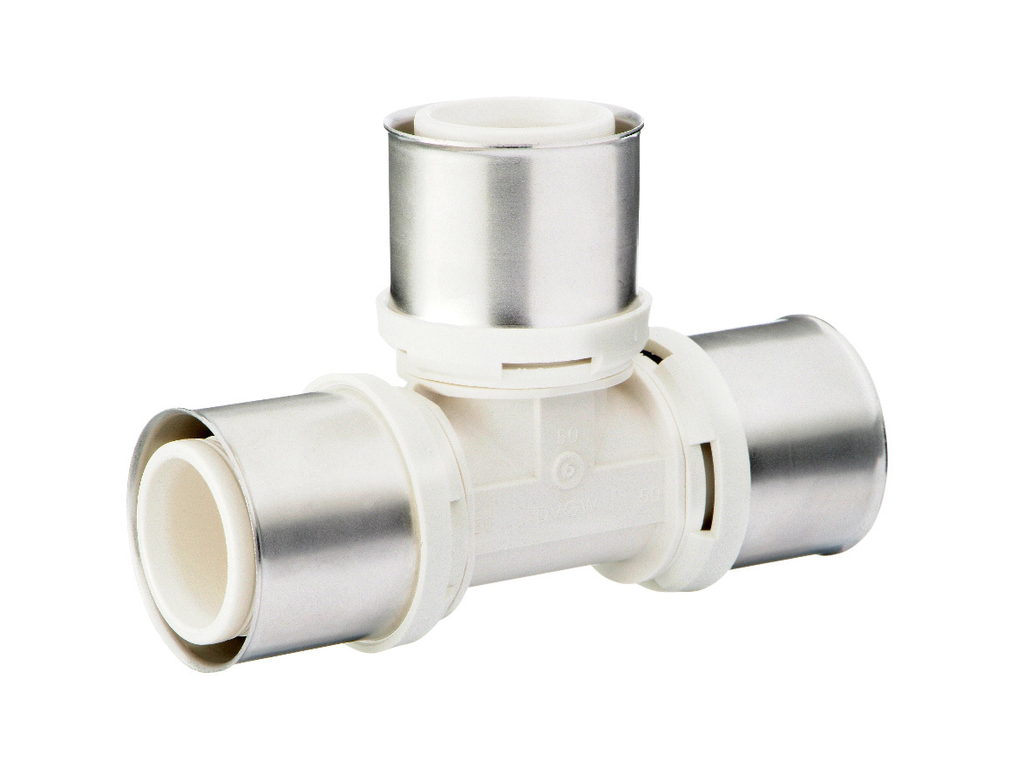 Alpex pers T-stuk | Persfittingen | Fittingen | Installatiemateriaal | Producten | Plieger