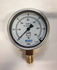manometer Econ kast RVS 100mm | Aansluitmateriaal | CV toebehoren ...