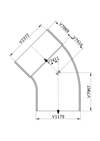 PVC lijm bocht 45° | PVC hulpstukken | Afvoermaterialen ...